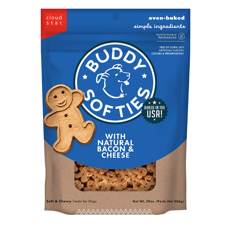 Healthy Whole Grain Soft & Chewy Treats: Bacon & Cheese - Buddy Biscuit