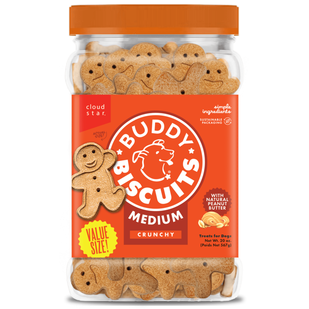 Buddy Biscuits Crunchy Medium Dog Treats: Peanut Butter - Buddy Biscuits